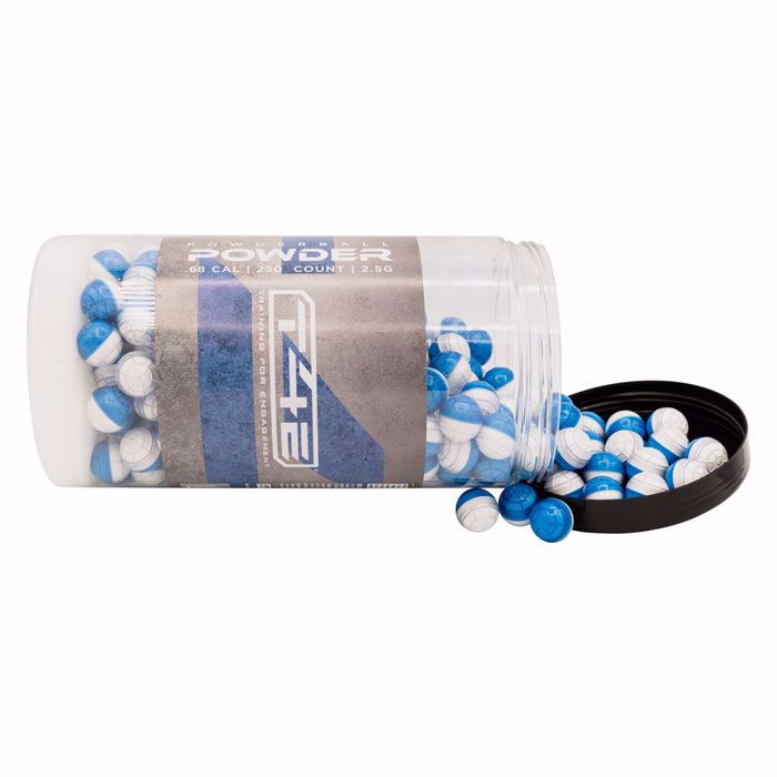 T4E .68 caliber Inert Powder Balls Blue/White 250ct | Axeon Optics